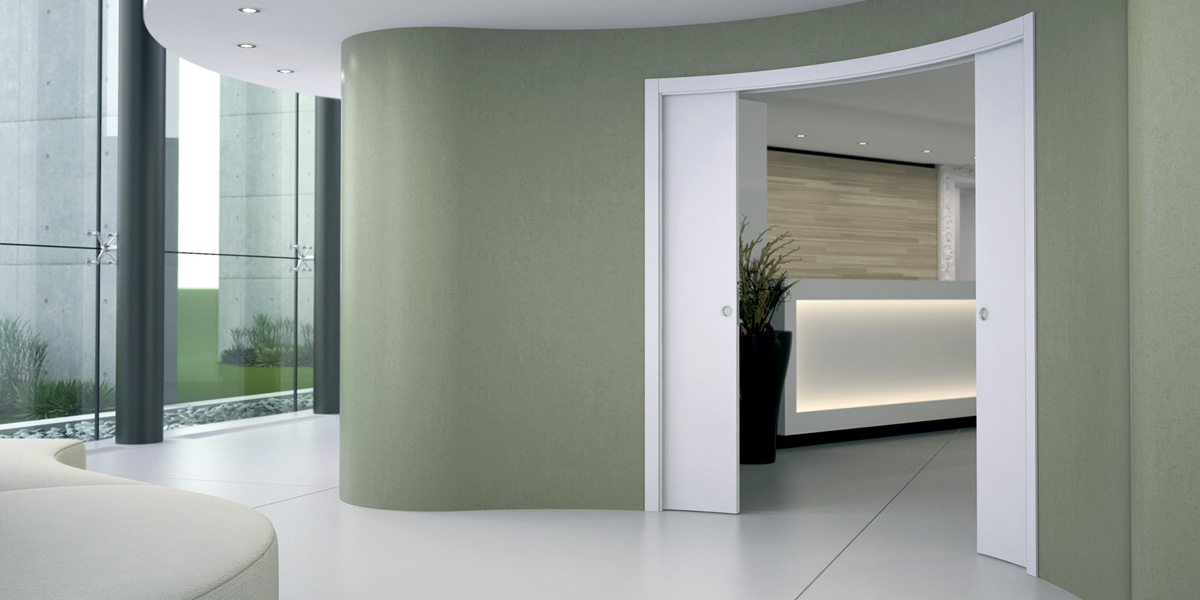 ECLISSE Circular Double | sliding pocket door system for curved doors ...